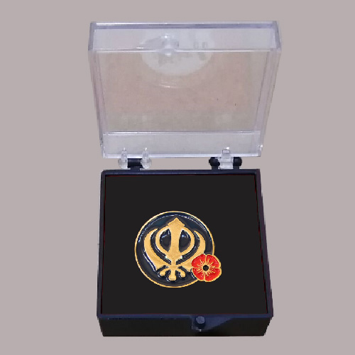 Sikh Khanda Poppy Lapel Pin Badge - Dragonfly