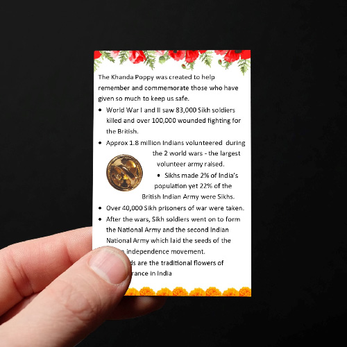 Sikh Khanda Poppy Lapel Pin Badge - Dragonfly