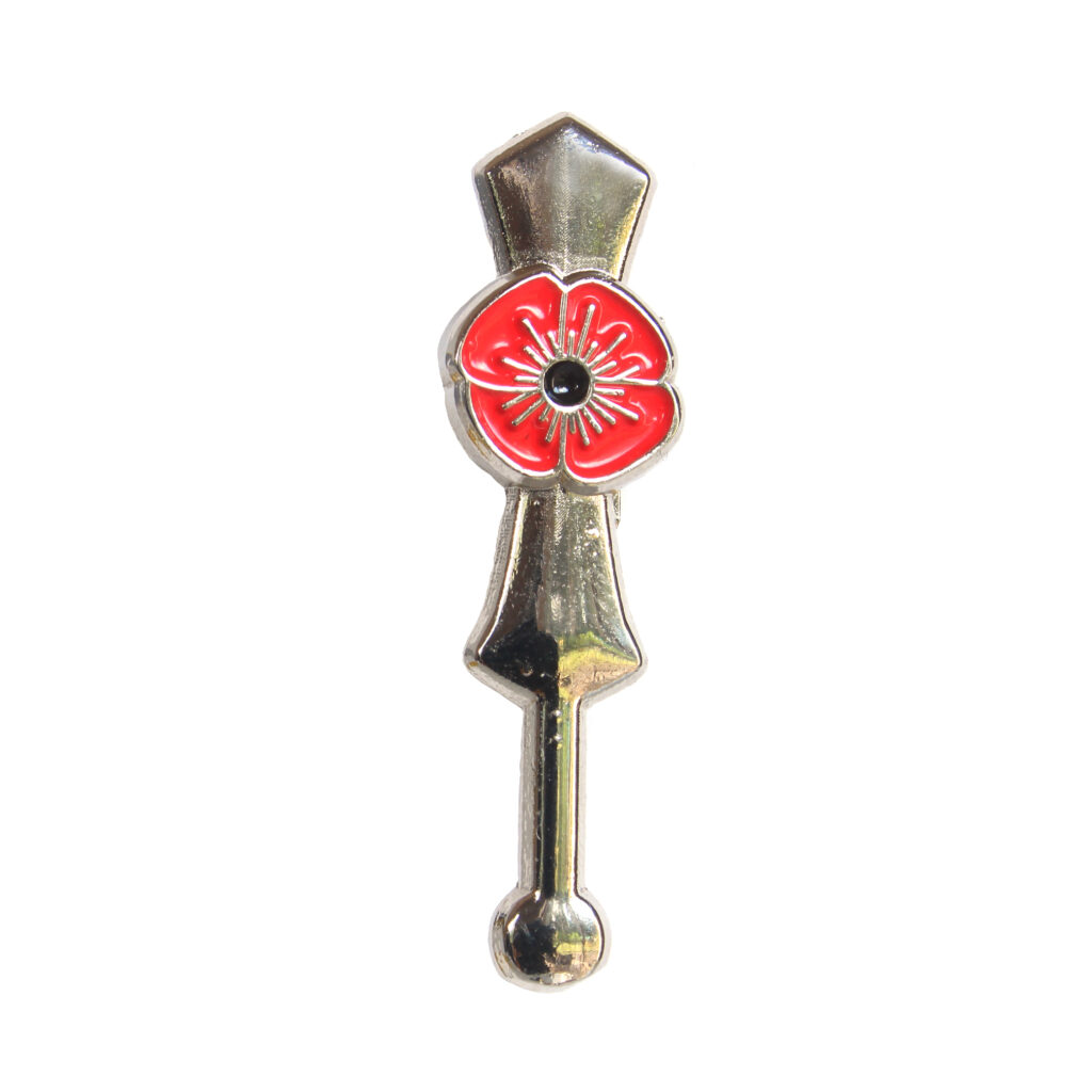 Khanda Poppy Lapel Pin Badge - Dragonfly